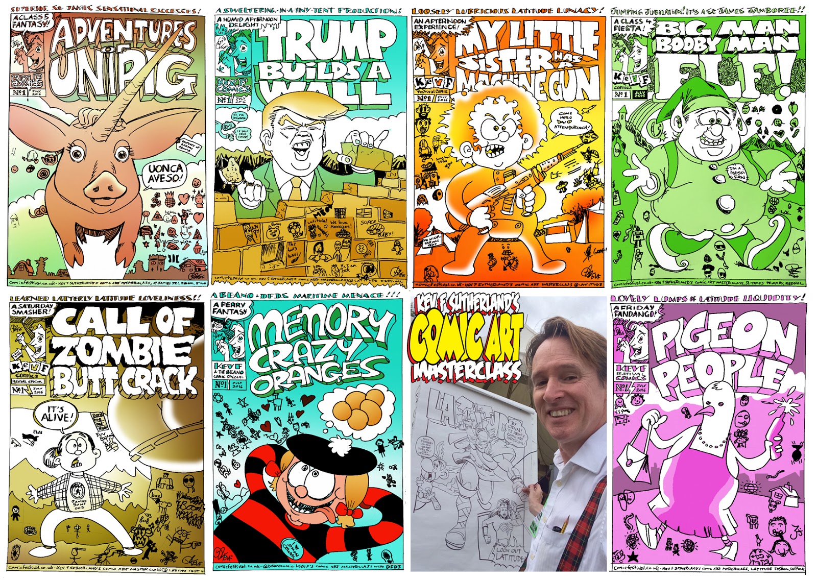 Kev F comic art: Adventures of UniPig - comics by kids from Latitude to ...