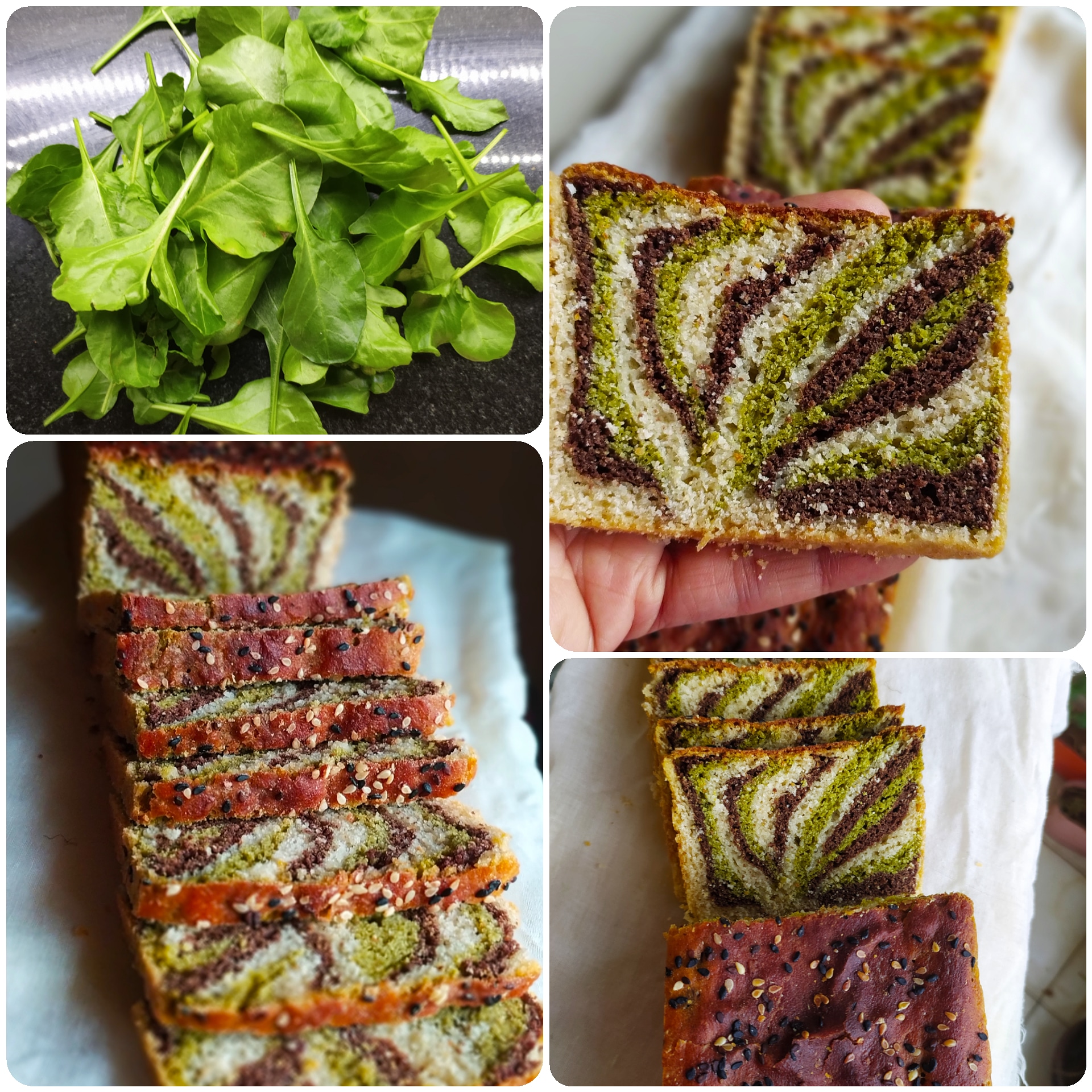 Choco-spinach camouflage bread - healthy