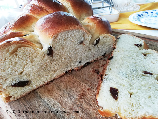 6 Strand Raisin Challah Bread