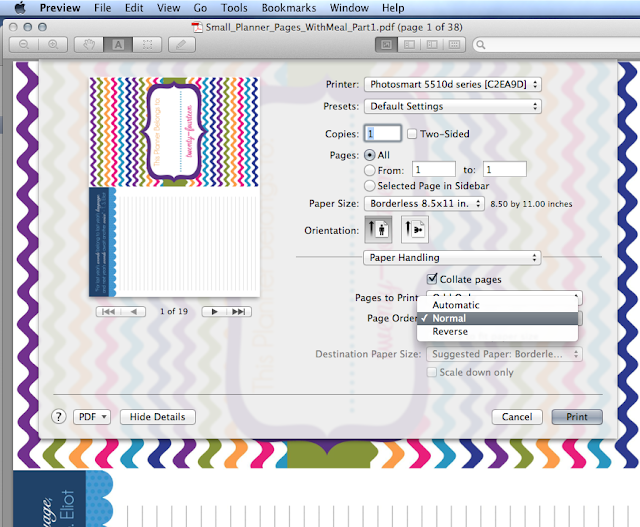 The Polka Dot Posie: How to Print & Assemble our Small Planner Pages