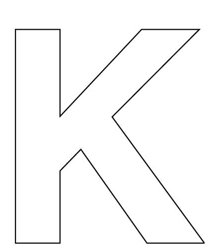 Letter K Clipart Black And White - Letter Format