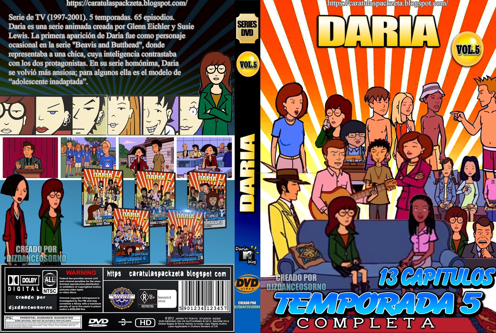 Daria 5 Temporadas Completo Covers | CaratulasZT