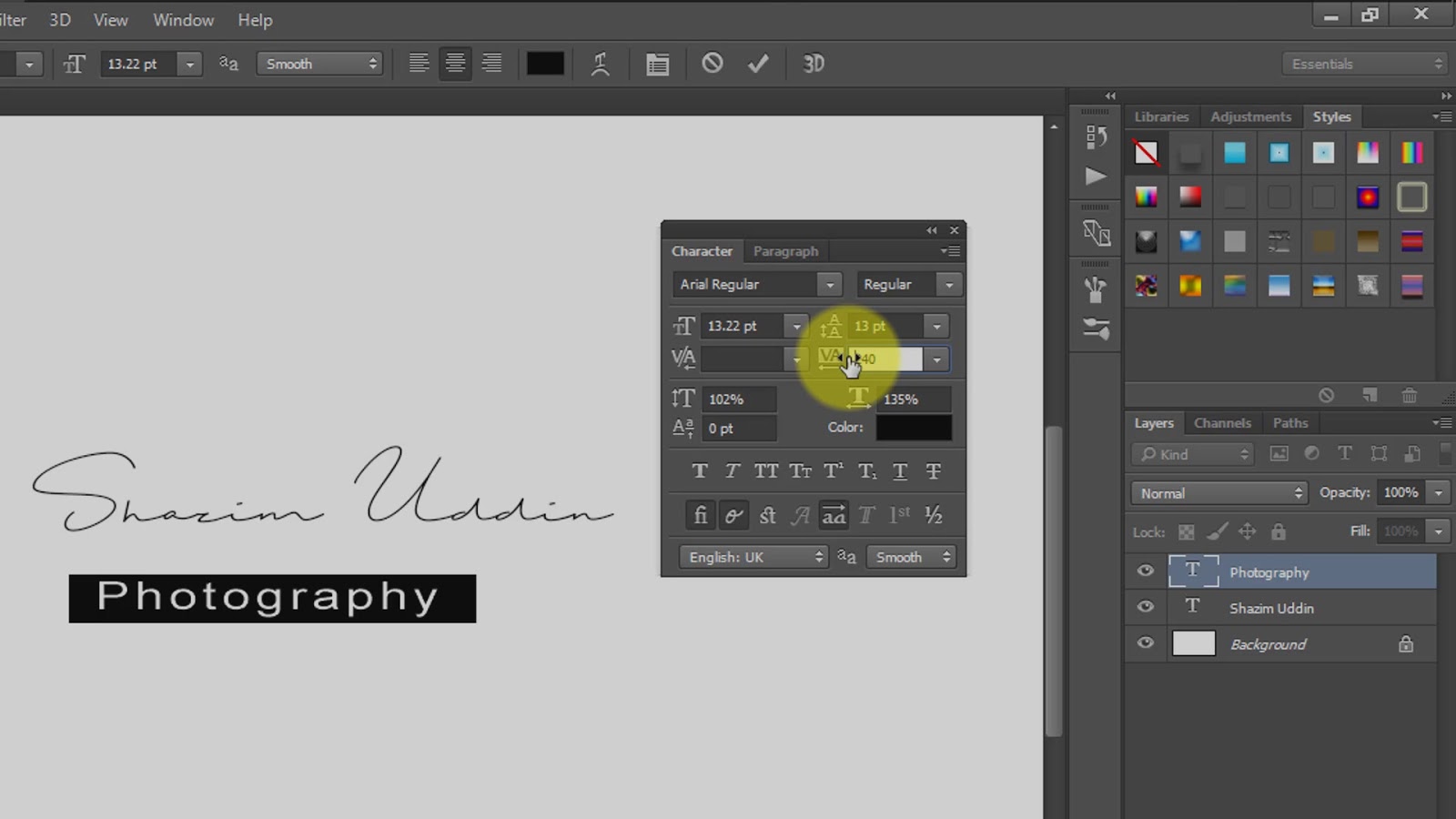 How to Create Own Signature Logo For Photography in Adobe Photoshop