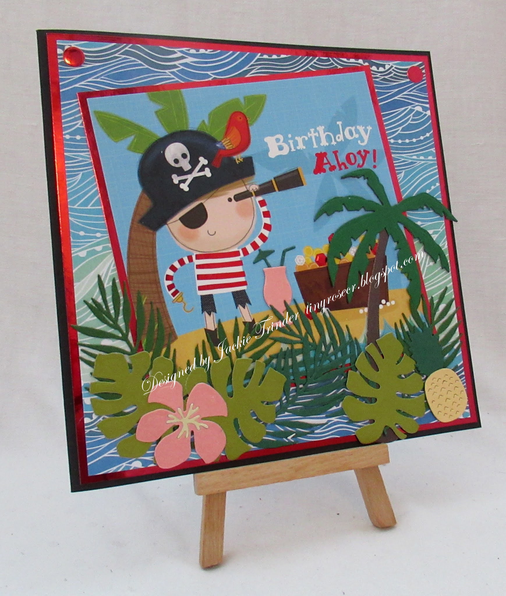 Tinyrose's Craft Room: Pirate themed Birthday Card