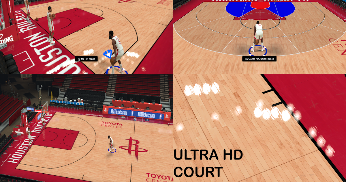 Lethanos 2K mods: Houston Rockets '17-'18 court 16K