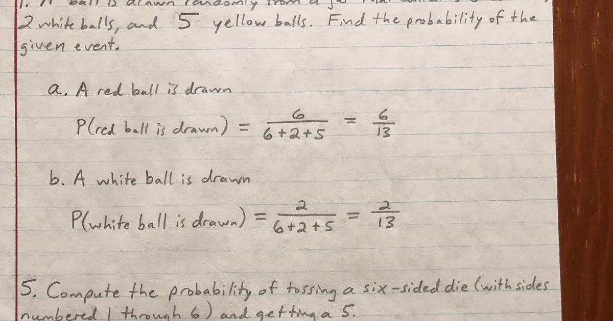 Professor Frank’s Math Blog: Probability Part 1 - Practice Problems and ...