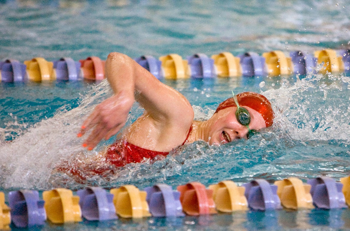 Mark Kodiak Ukena: IHSA Girls Swimming Meet at Lake Forest East