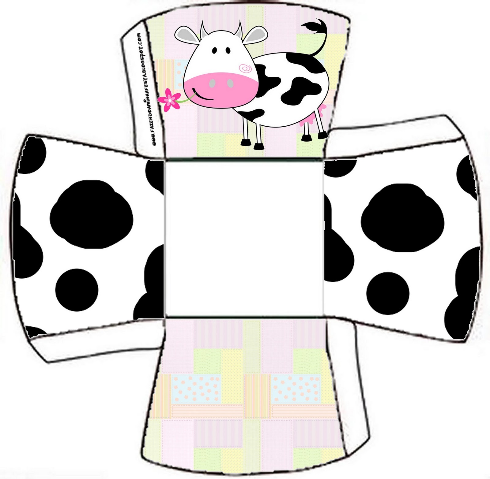 Cow and Patchwork Free Printable Boxes. - Oh My Fiesta! in english