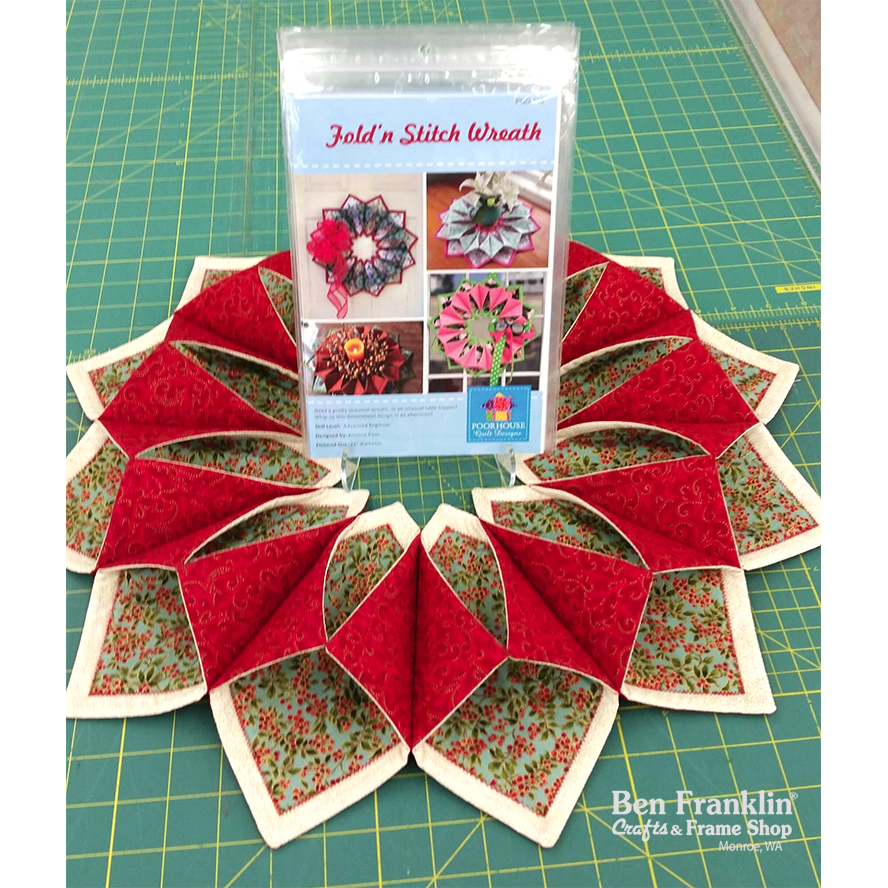 Ben Franklin Crafts and Frame Shop, Monroe, WA: Fold 'N Stitch Wreath
