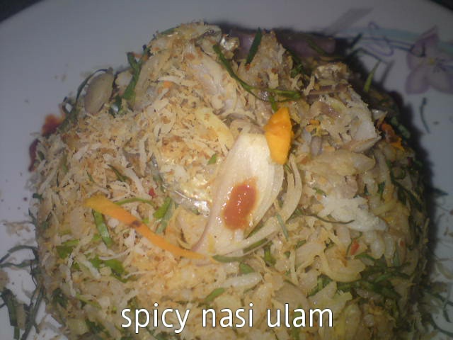 Cooking Pleasure: Spicy Nasi Ulam [Mixed Herbal Rice]