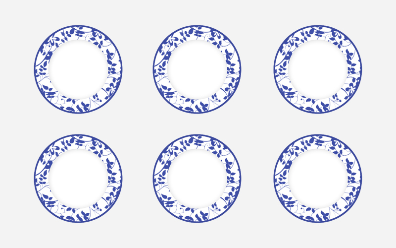 Morandi Sisters Microworld: Printable Plates - White with Blue Decors ...
