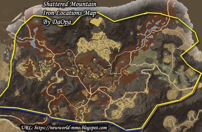New World: Shattered Mountain iron map