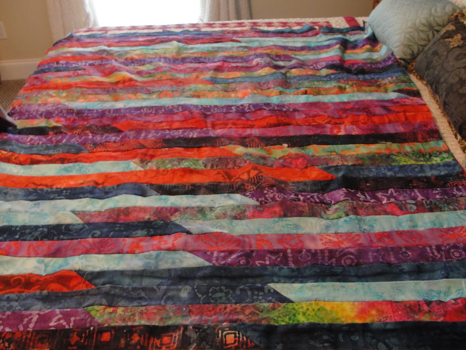 SOOOO MANY YEARS!: My 1600 inch strip Quilt top