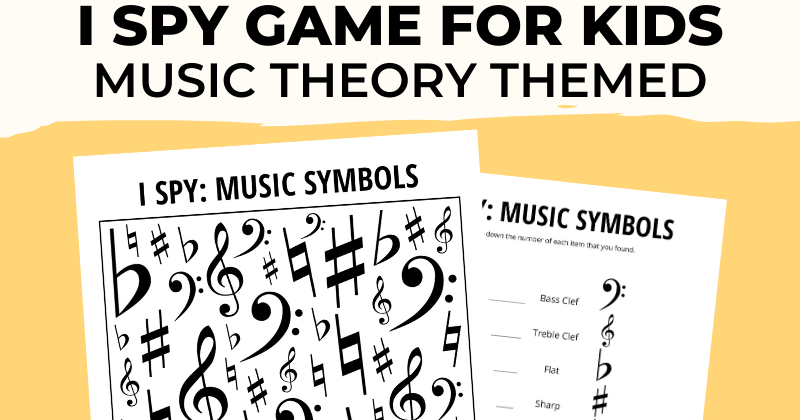 Music Symbols Themed I Spy Game {Free Printable for Kids} | And Next ...