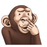 Emoticon Lucu Gambar Monyet PNG
