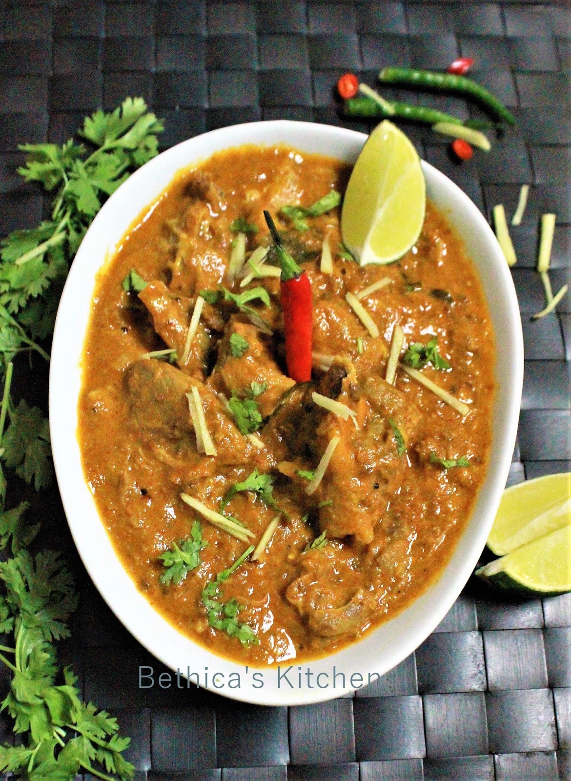 Bethica's Kitchen Flavours: Ginger Mutton Angara