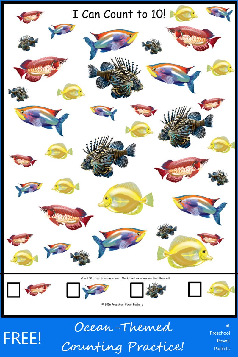 FREE I Can Count To 10 Ocean Animals Preschool Powol Packets free-i-can-count-to-10-ocean-animals-preschool-powol-packets