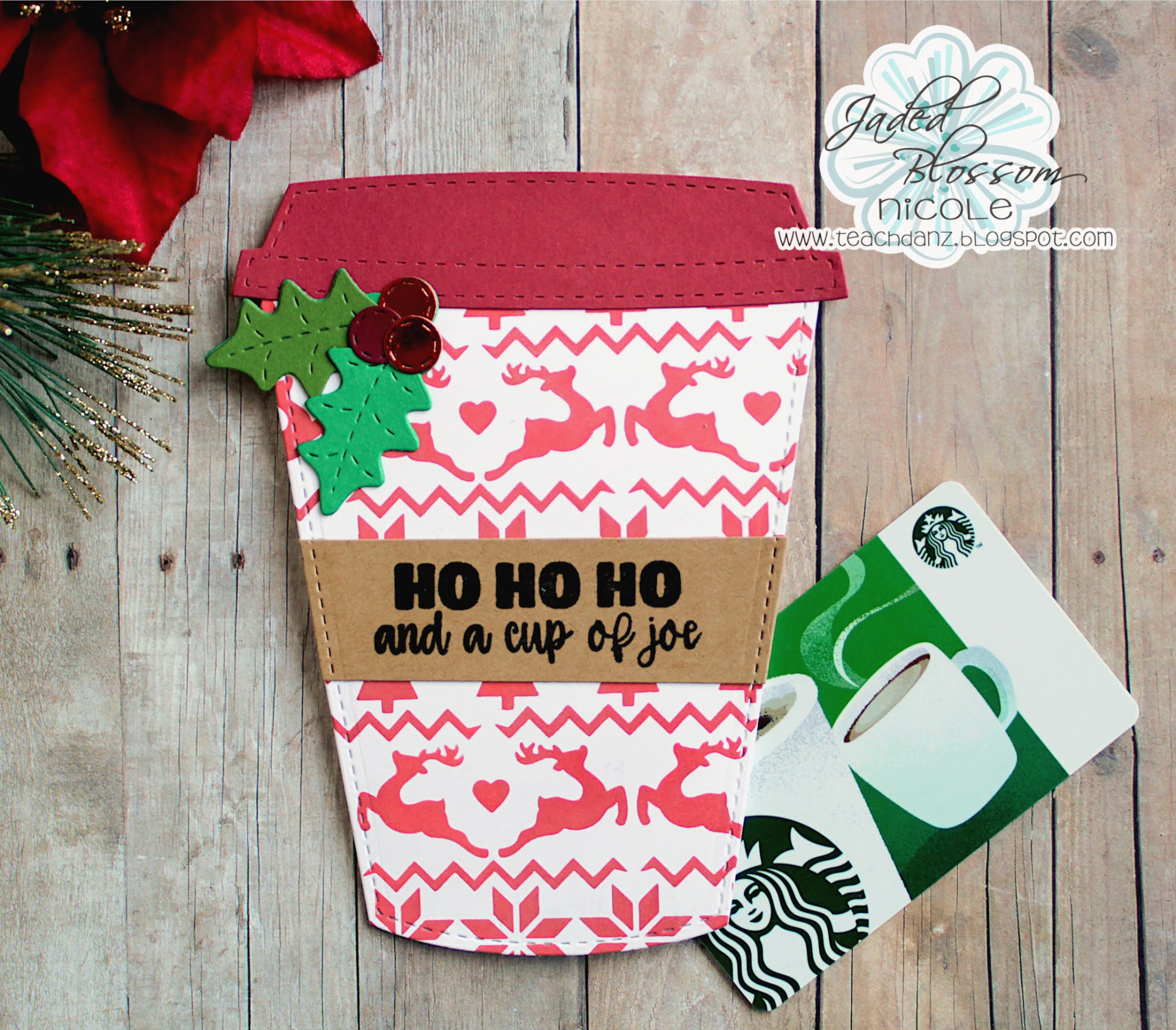 Jaded Blossom: Holiday Coffee Gift Card Holder