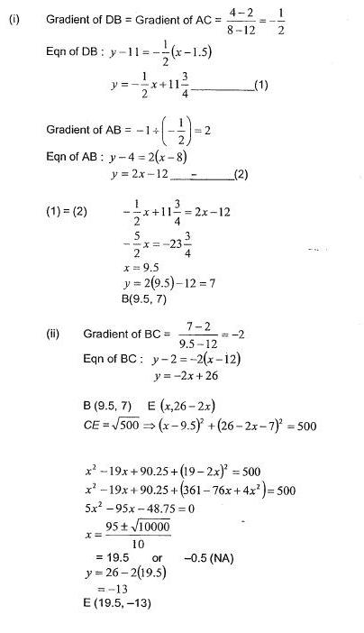 Q11.. Challenging O Level Additional Maths (A Maths) Coordinate ...