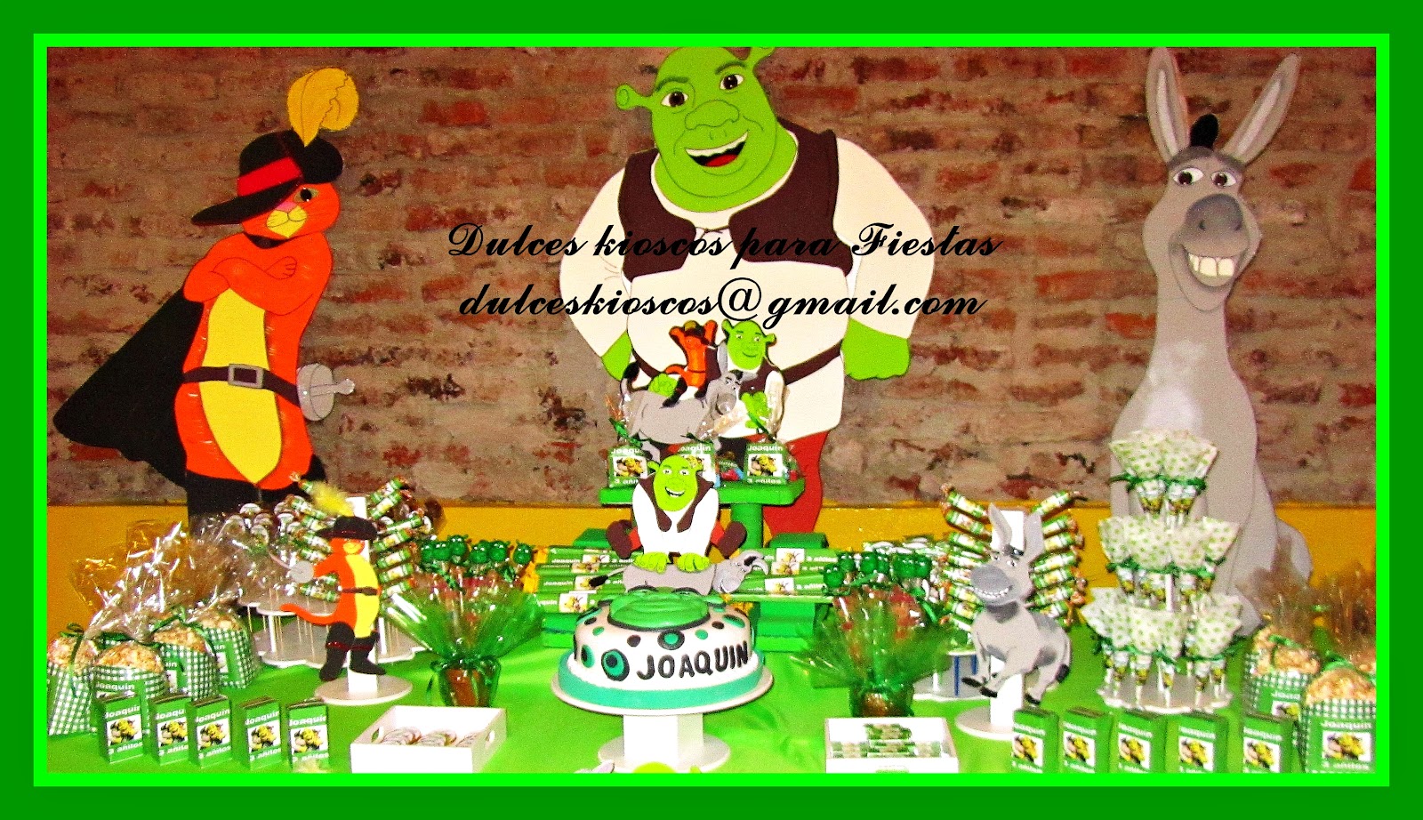 "Dulces Kioscos para Fiestas" : FIESTA TEMATICA DE SHREK!!