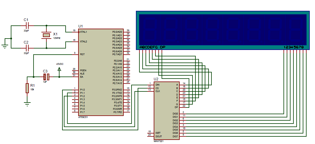 Code Bloges: SPI Communication in 8051 microcontroller using MAX72xx Code Bloges: SPI Communication in 8051 microcontroller using MAX72xx