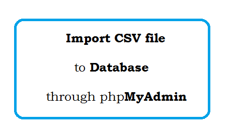 How to import csv file to database through phpmyadmin | Web Technology ...