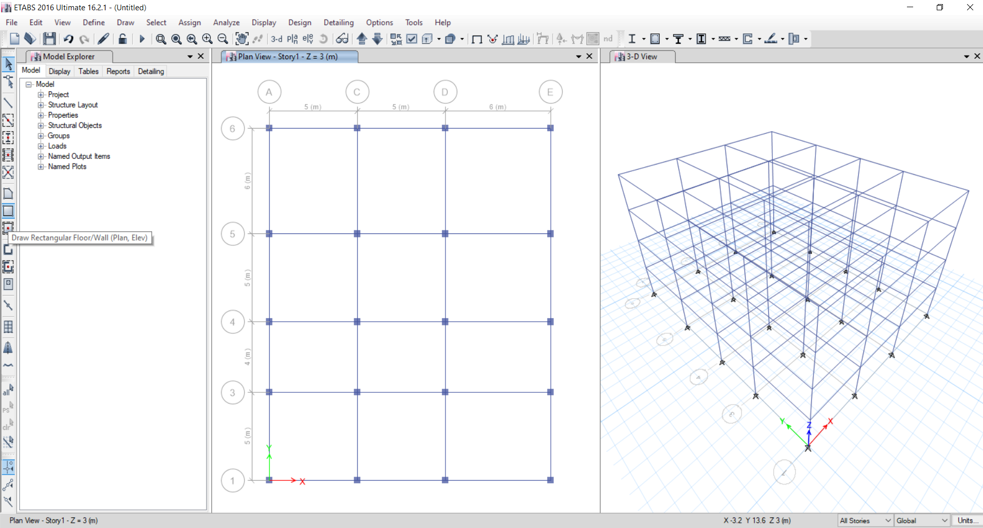 How to edit grid systems in Etabs