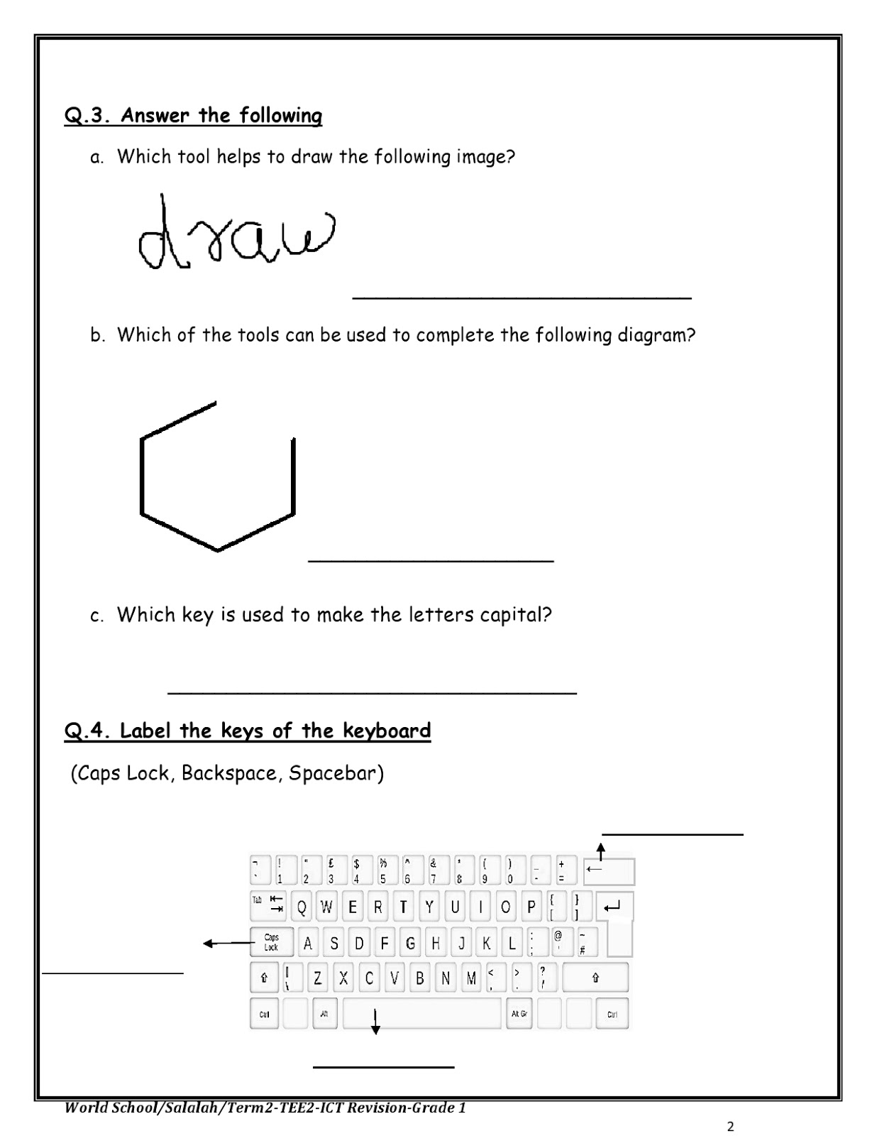 WORLD SCHOOL OMAN ICT Revision Worksheet For Grade 1 world-school-oman-ict-revision-worksheet-for-grade-1
