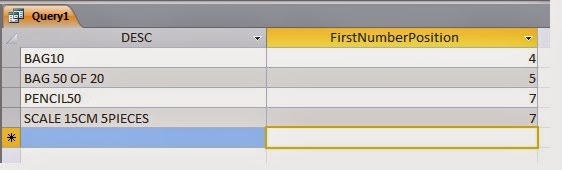 SQL Compass MS Access Find Position Of First Occurrence Of Number In SQL Compass MS Access Find Position Of First Occurrence Of Number In