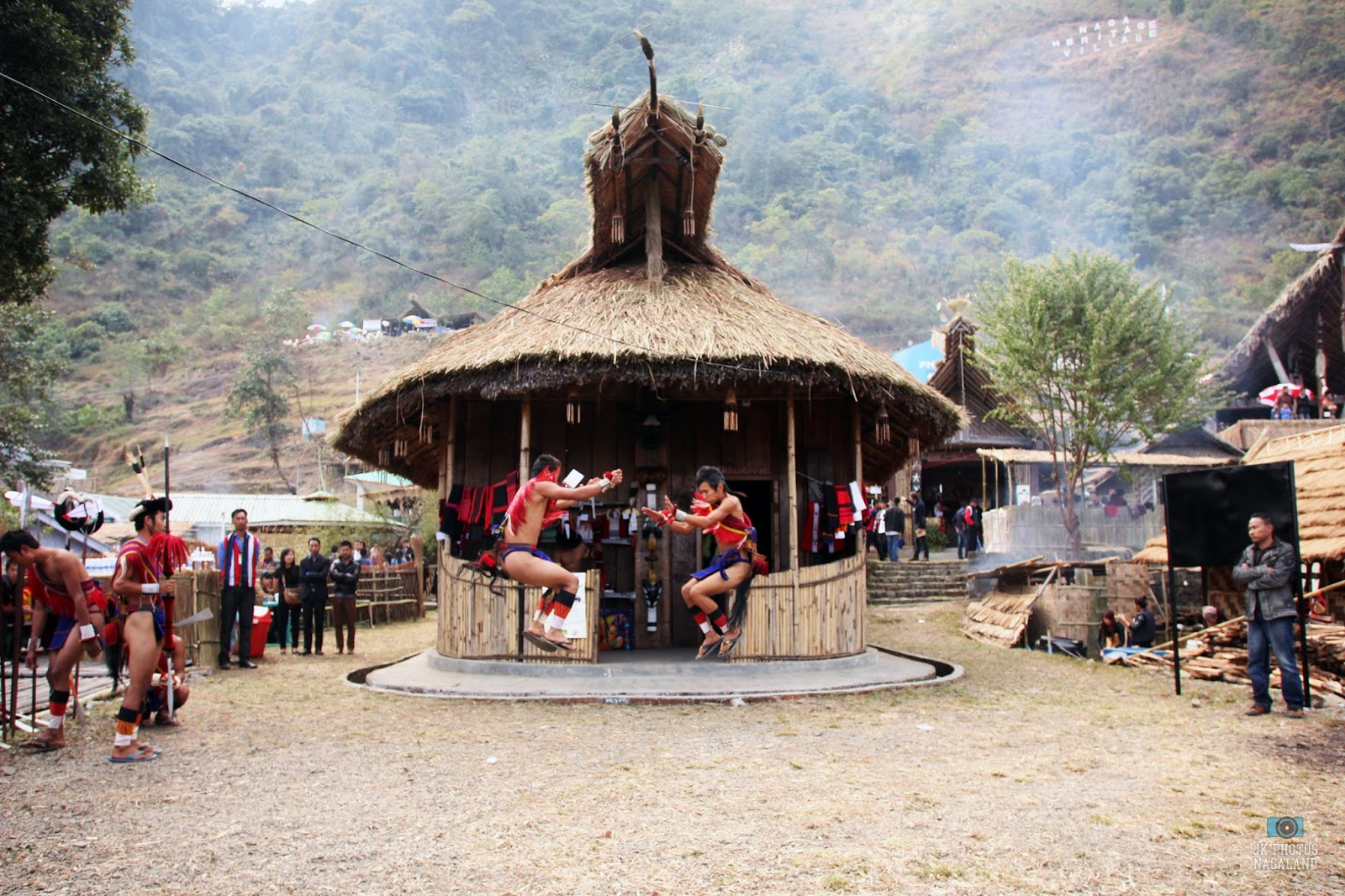 Young Lotha Naga Men In Traditional Attire Playing Traditional Games at ...