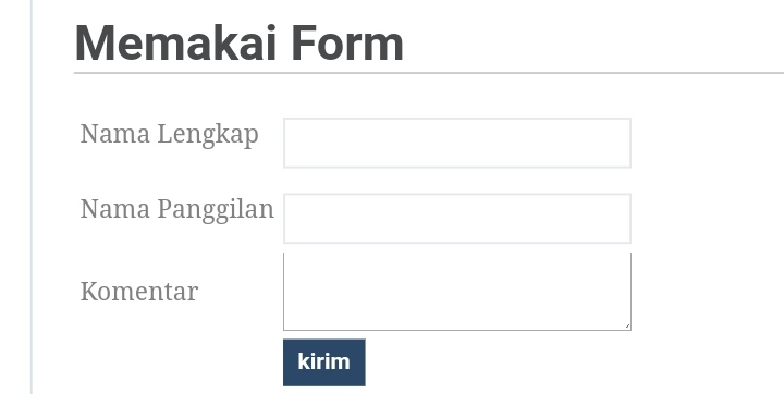 Tips membuat Form HTML yang Rapi dan Efektif - Garungnesia