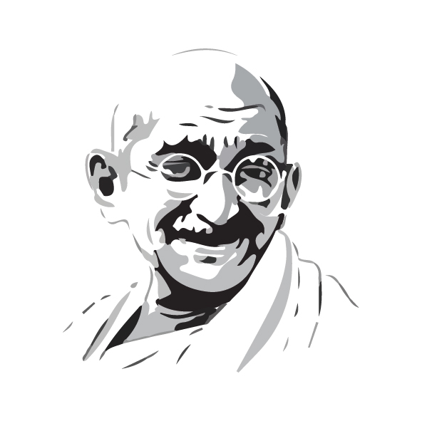MAHATMA GANDHI VECTOR FREE DOWNLOAD