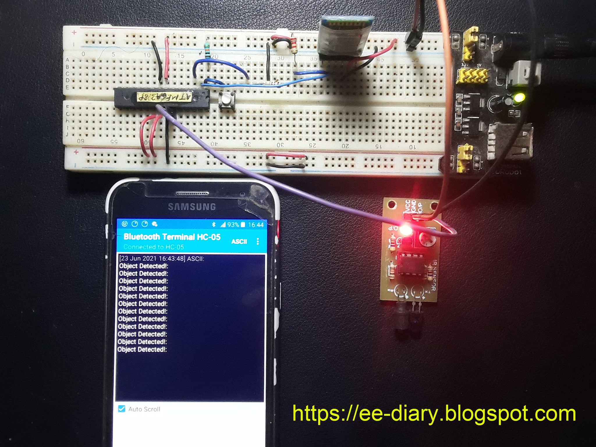 ATmega328p, Bluetooth and IR sensor Interfacing and coding | ee-diary