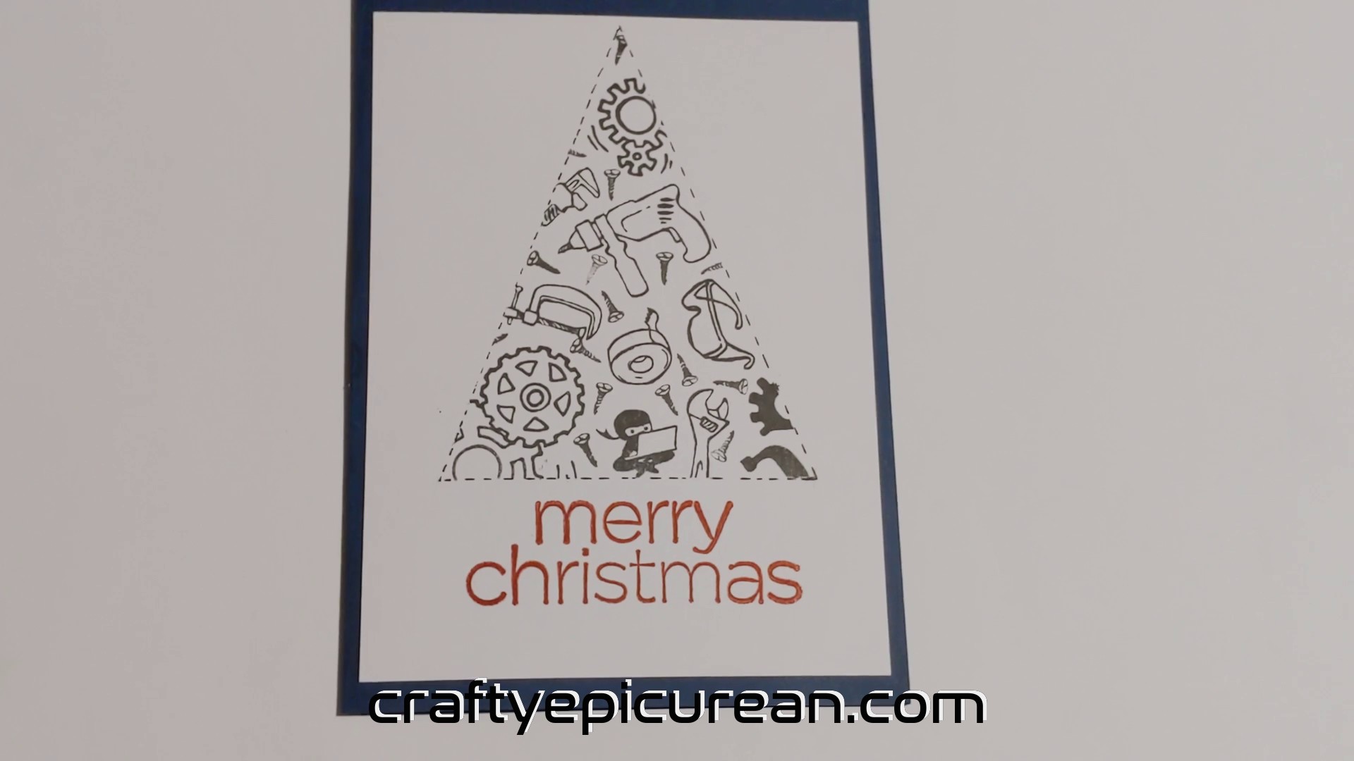 MelCrafting: Blended Engineering Tree Christmas Card