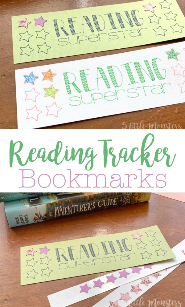 5 Little Monsters: Reading Tracker Bookmarks