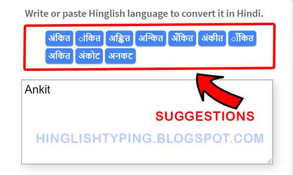 Hinglish Typing - Hinglish To Hindi Converter Tool