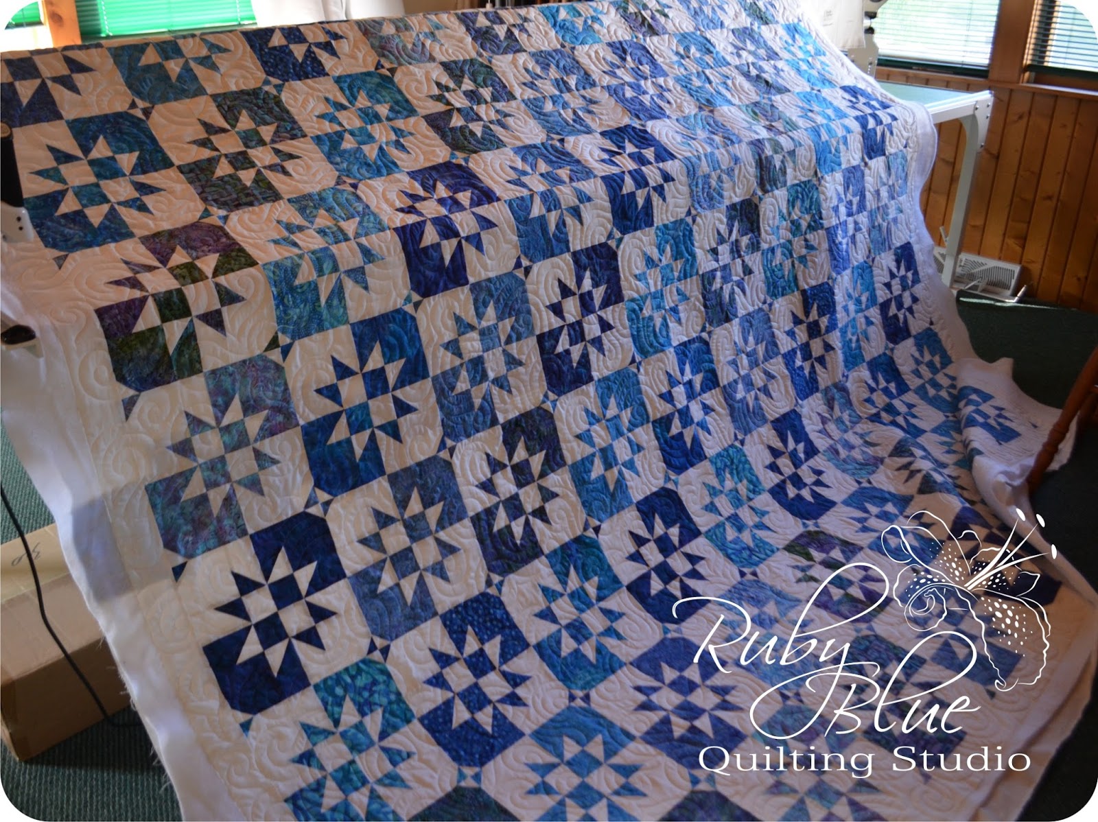 Ruby Blue Quilting Studio: Blue Stars