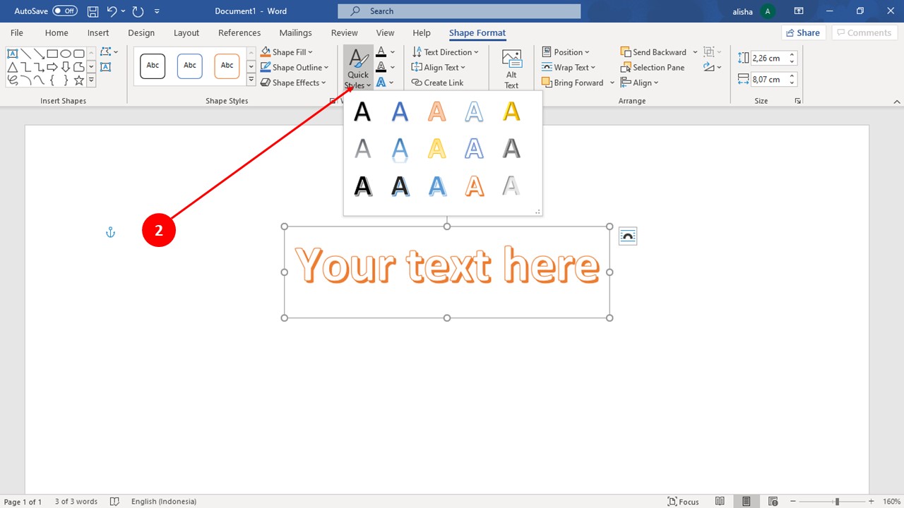 Cara Edit Teks Word Art Microsoft Word - Bejulen.com