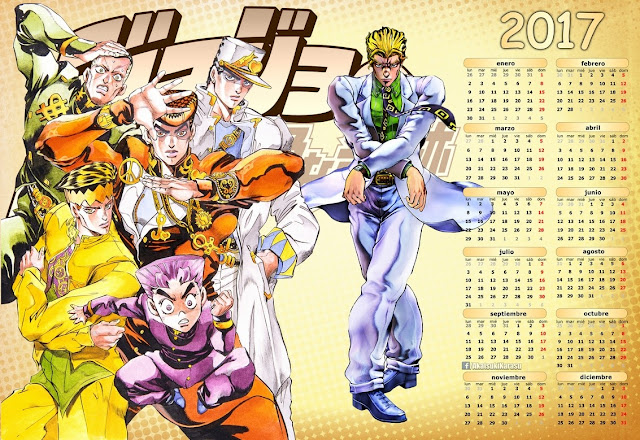 Animé imágenes by Akatsuki Karasu: Calendarios 2017 Jojo's Bizarre ...