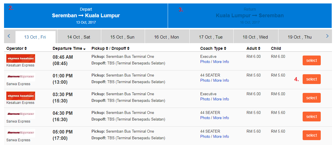 Tutorial - Membeli Tiket Bas Secara "Online" Dengan Web "Bus Online Ticket"