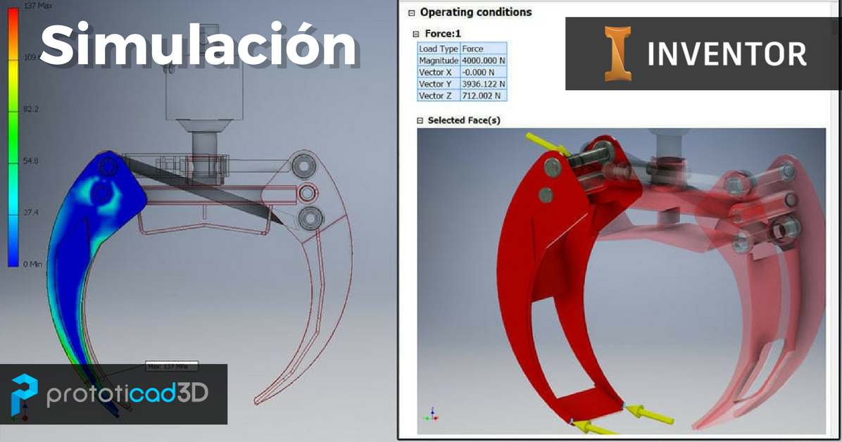 Creación de una simulación con Autodesk Inventor - Prototicad 3D ...