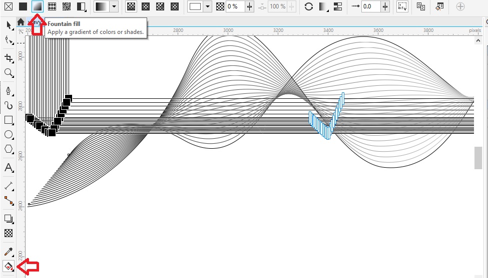 Membuat Wavy Line di Corel Draw - kamargrafis