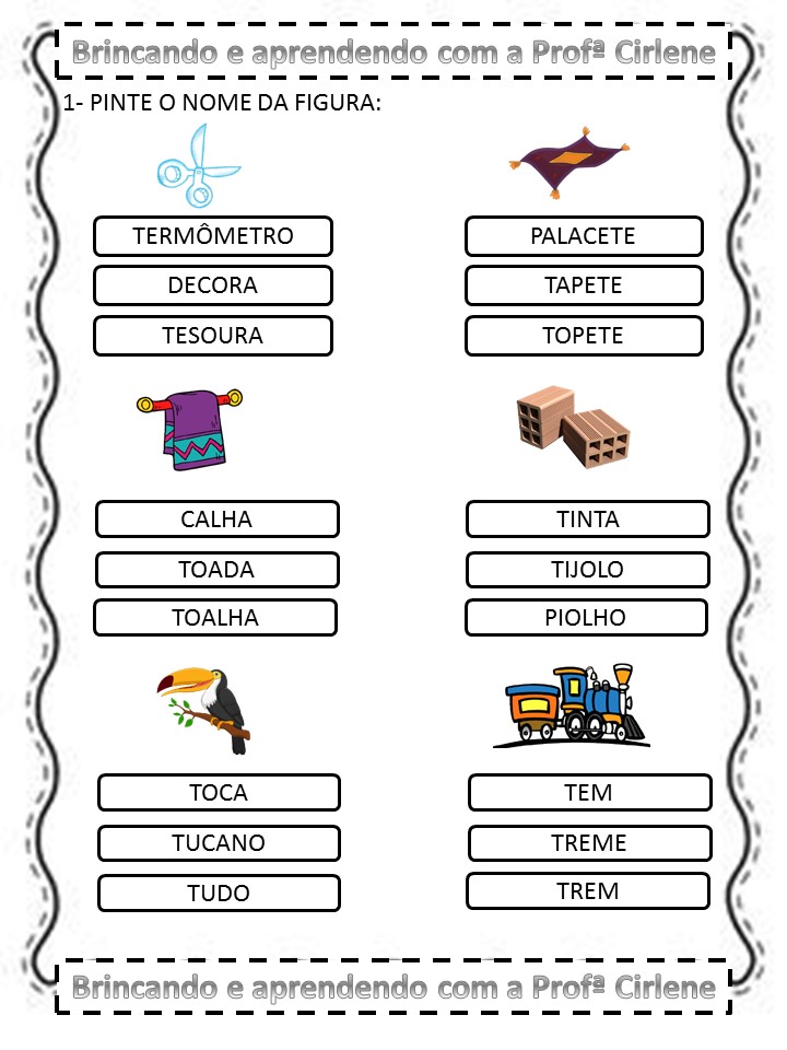 Aprendendo Com a Prof.Cirlene: Sequência de atividades com Trava-língua ...