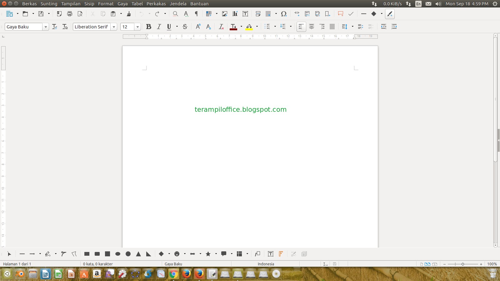 Mengenal Antarmuka LibreOffice Writer - Terampil Office