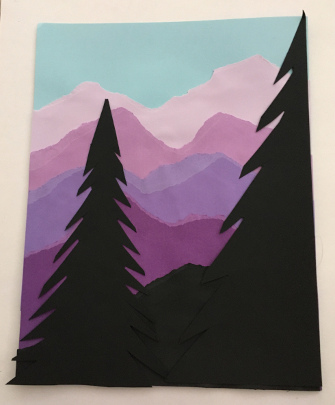 Imaginative Homeschool: Torn Paper Mountain Craft