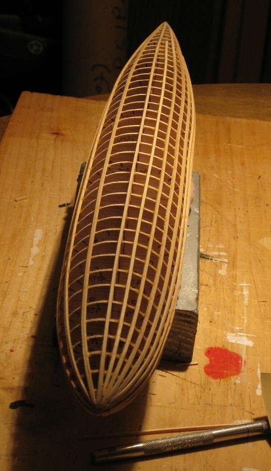 Jim's Junk!: R-34 scale model project... Running the longitudinal ...