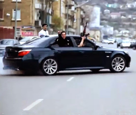 Meanwhile In Russia... Russian Mafia in BMW with a Kalashnikov stops ...