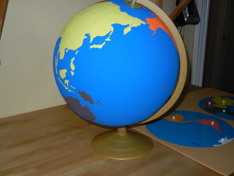 DIY Continents Globe, Montessori Geography Materials At Home - "Making ...
