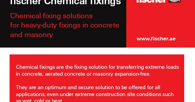 Chemical Fixings | Chemical Fixing Solutions For Heavy-Duty Fixings in ...