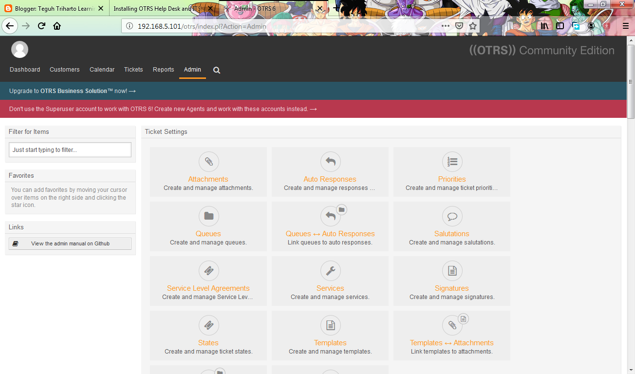 Teguh Triharto Learning Center: .::: Installing OTRS 6 Help Desk and ...